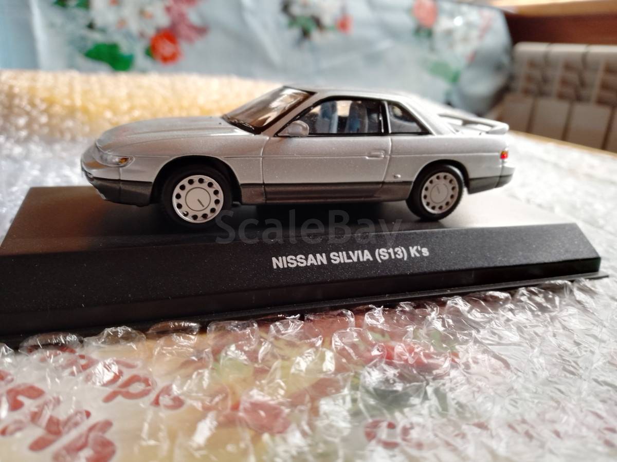 NISSAN Silvia (S13) K’s 1988 Silver | Аукцион масштабных и сборных моделей