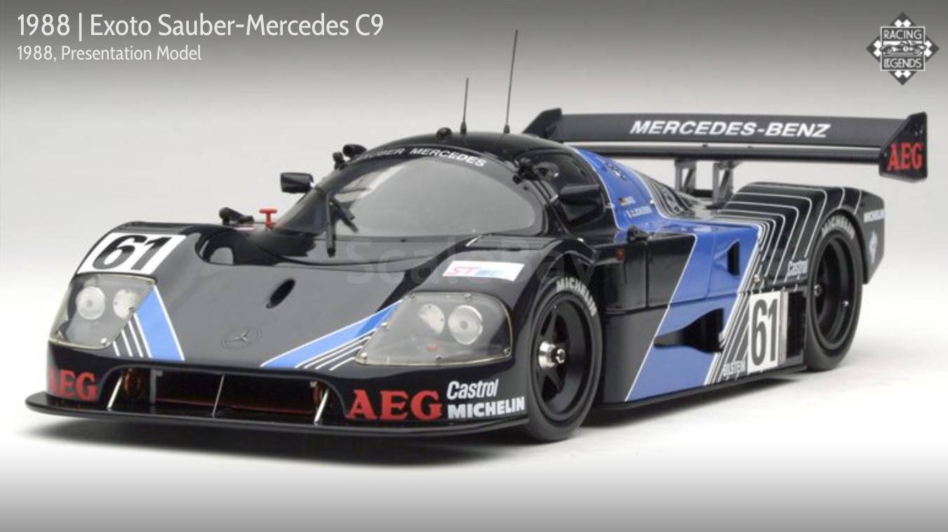 1 18 Exoto Sauber-Mercedes C9 Presentations Model 1988 | Аукцион ...