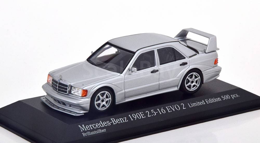 1:43 — Mercedes 190E 2.5-16 Evo2 1990 silver Limited Edition 500 pcs ...