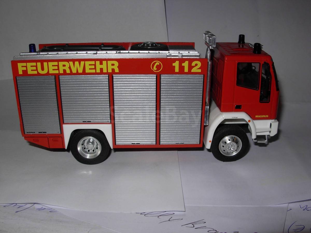 модель 1/43 пожарный IVECO MAGIRUS RW 2 Rüstwagen Cursor металл 1:43 ...