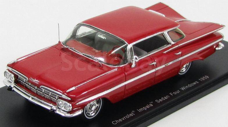 Chevrolet Impala Sedan 4 Windows 1959 Red spark s2903 | Аукцион ...