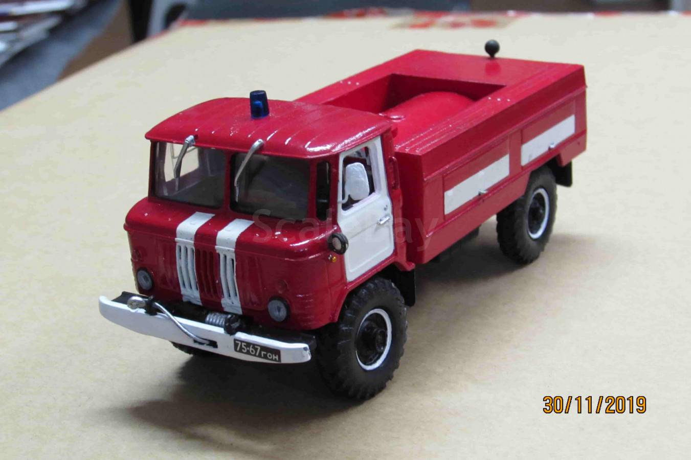 РМ03 Русская миниатюра 1/43 Газ 66 АЦ -30, Пожарная. | Аукцион ...