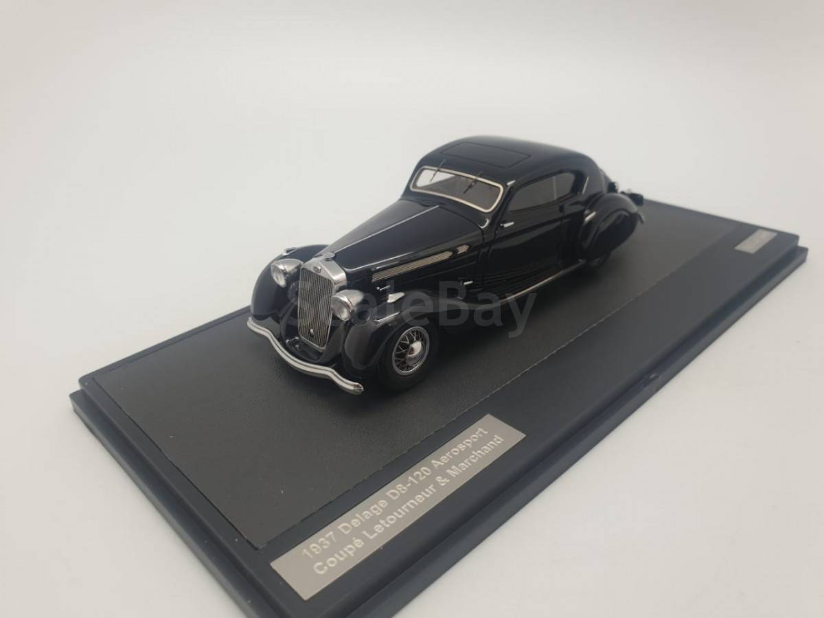 DELAGE D8-120 Aerosport Coupe Letourneur & Marchand 1937 Black. Matrix ...