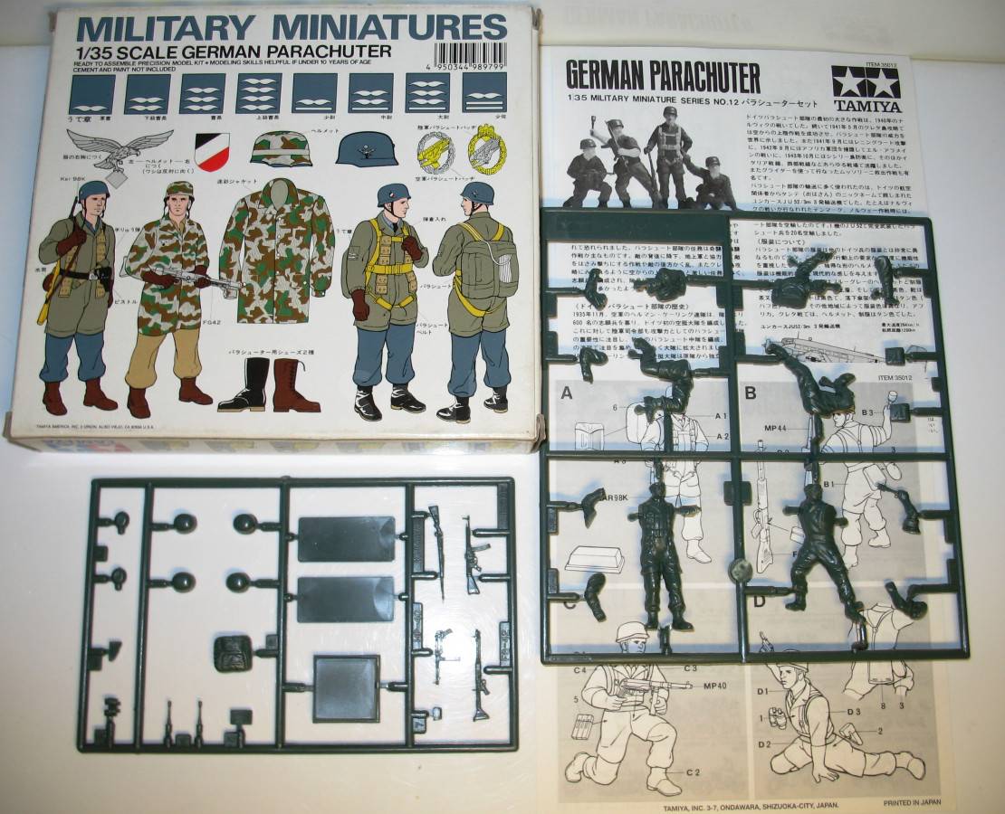 1/35 German parachuter (35012) Tamiya (сборная модель) | Аукцион ...