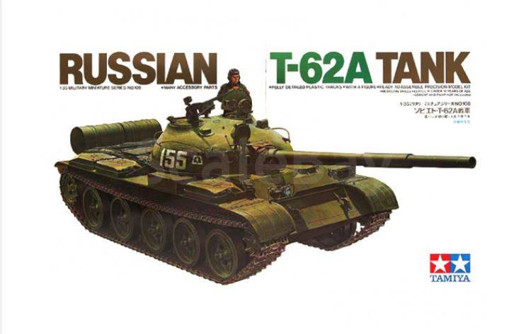 Tamiya 35108 Сборная модель танк Т 62А 1/35 | Аукцион масштабных и ...