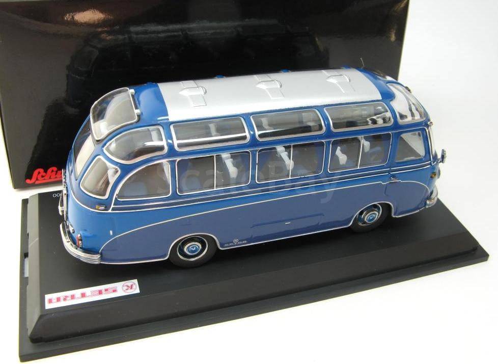 Setra S6 Bus Genevan Salon 1955 light blue / dark blue Редкий Шуко ...