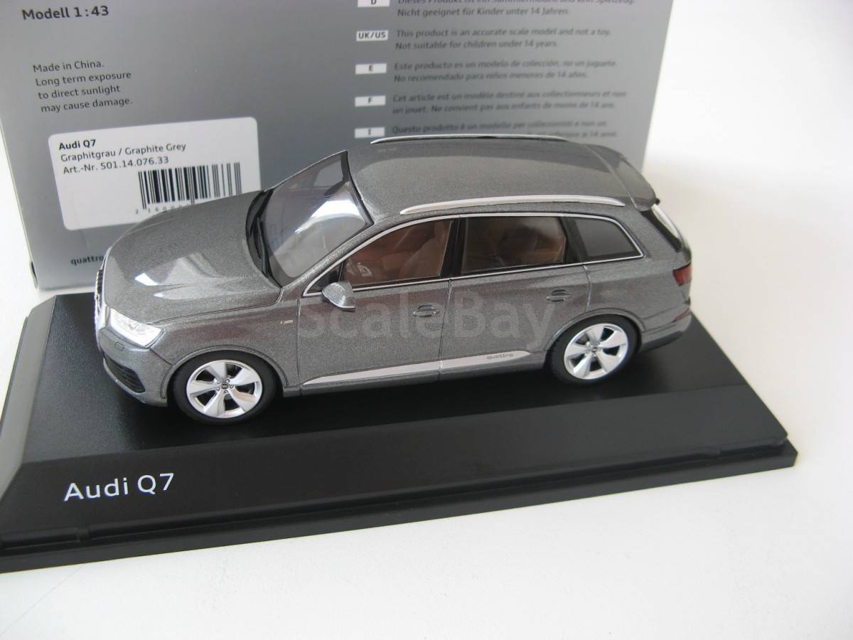 Audi Q7 graphite grey 2015 г. | Аукцион масштабных и сборных моделей